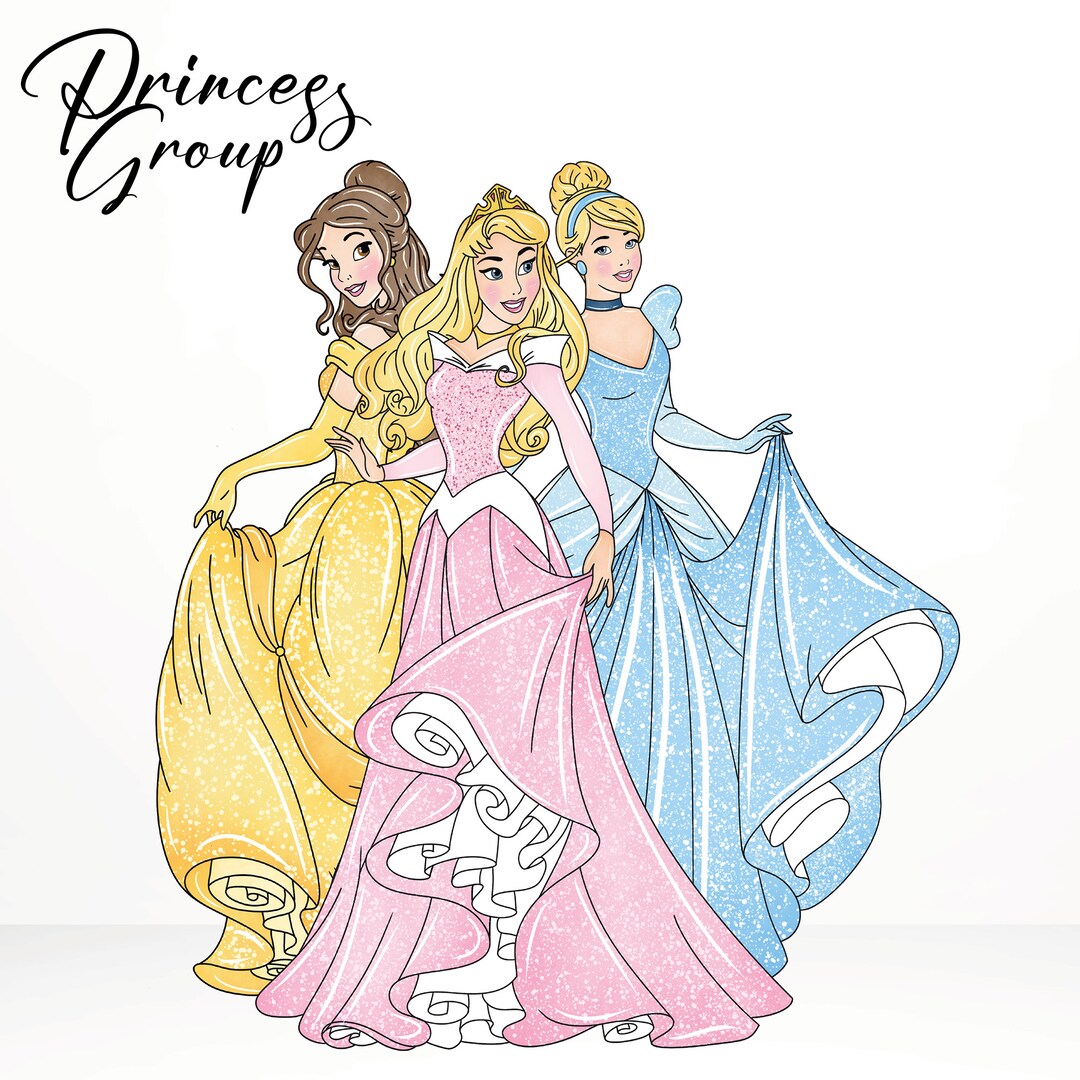 Group Princess Cardboard Cut Out, Kids Party Decor - Etsy UK