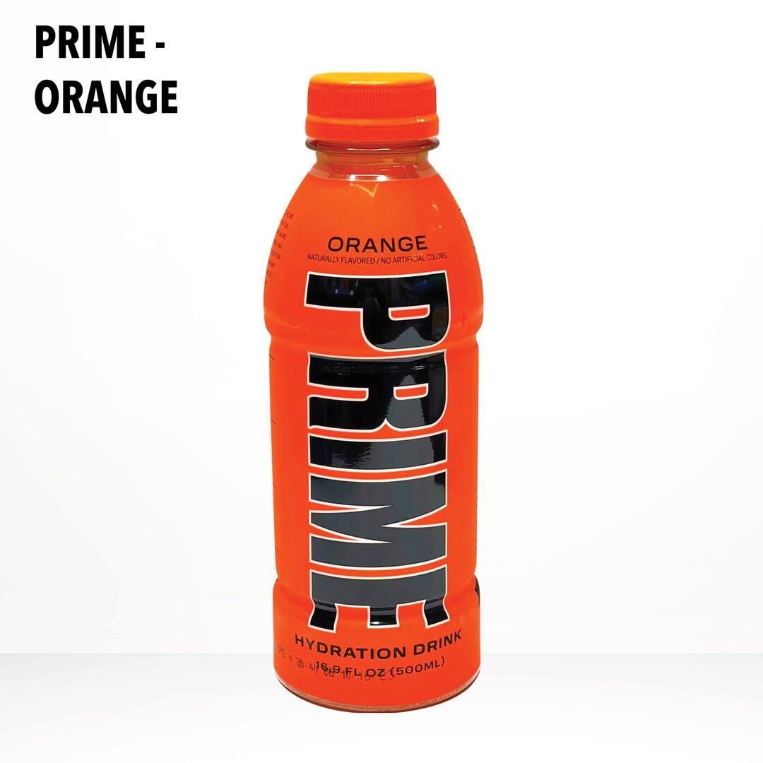 Prime Bottle Cardboard Cut Out - Orange Cut Out Party Prop, Party Sign ...