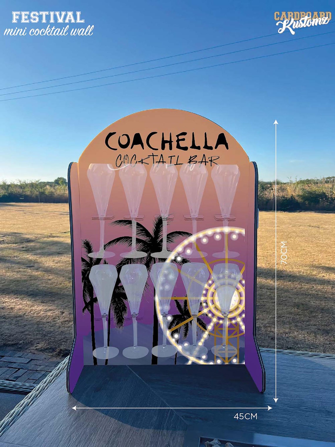 Coachella/festival Table Top Drinks Wall - Etsy UK