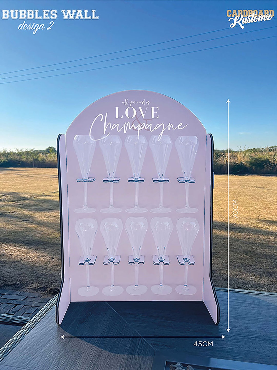 Table Top Personalised Party Champagne or Prosecco Wall - Etsy