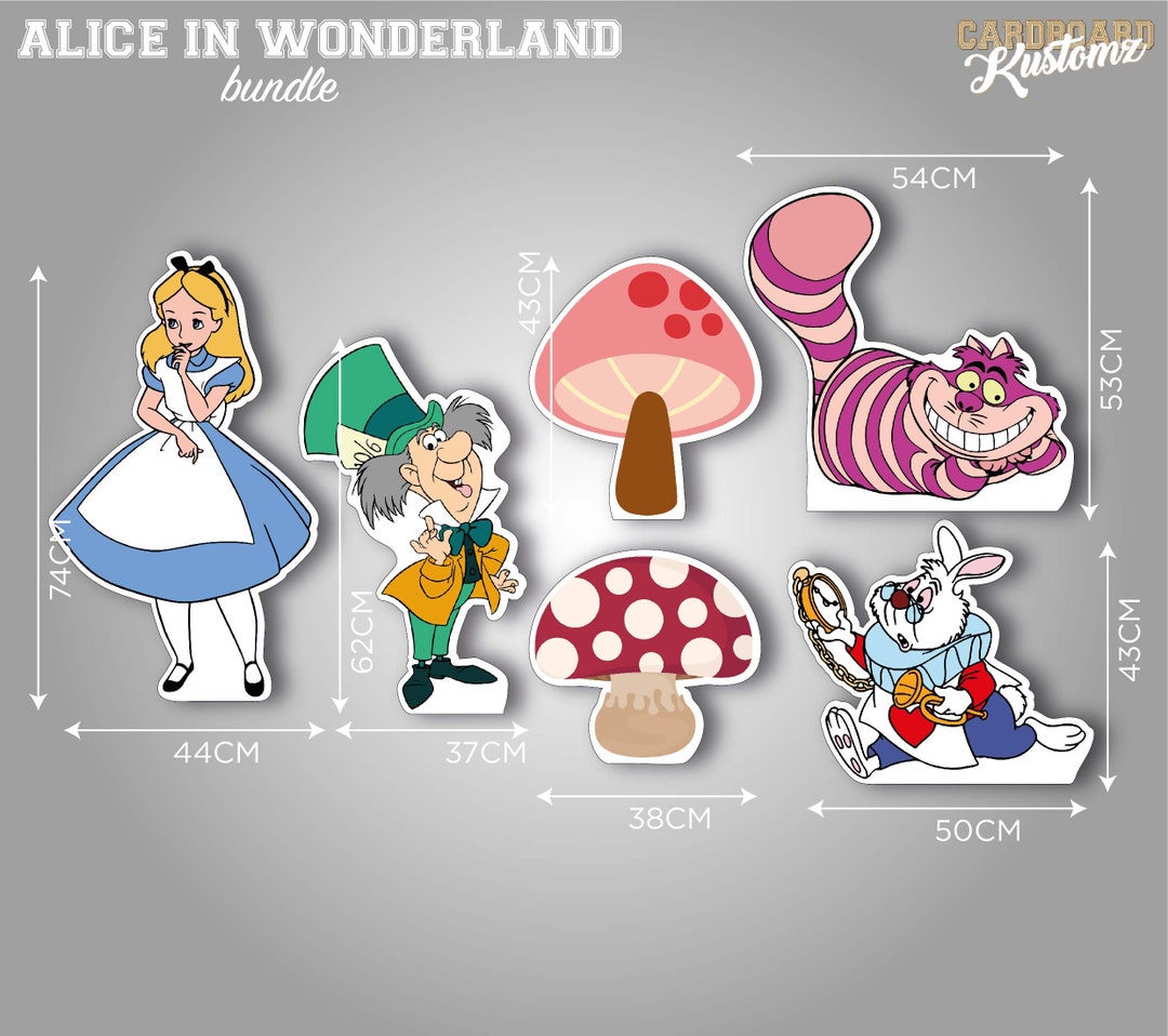 Wonderland Mini Cut Outs Set of 6 - Etsy