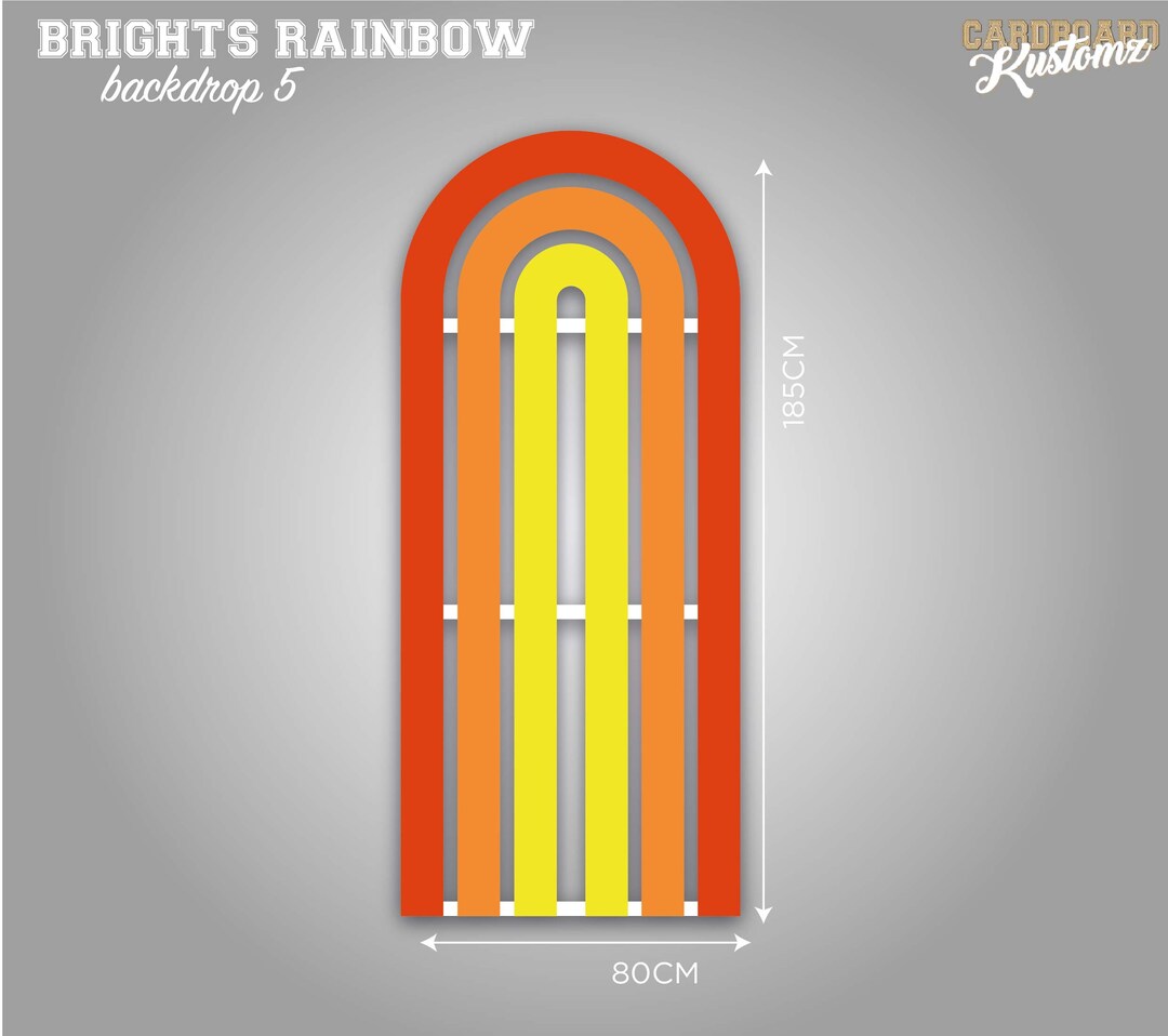 Bright Rainbow Photo Backdrop: Party Decor (185cm X 80cm) - Etsy