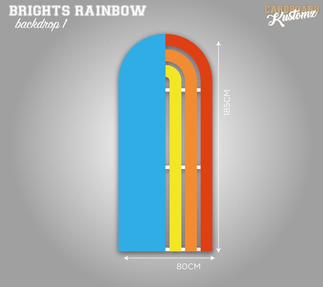 Bright Rainbow Photo Backdrop: Party Decor (185cm X 80cm) - Etsy