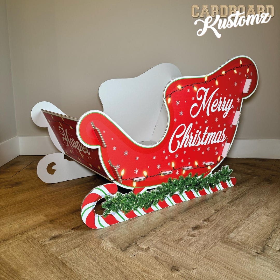 Christmas Sleigh 3D Prop and Present Holder Decoration - Etsy UK