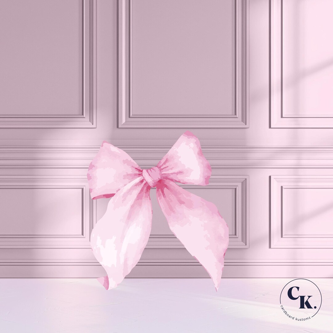 Pink Bow Cardboard Cutout: Girly Party Decor, 60cm - Etsy UK