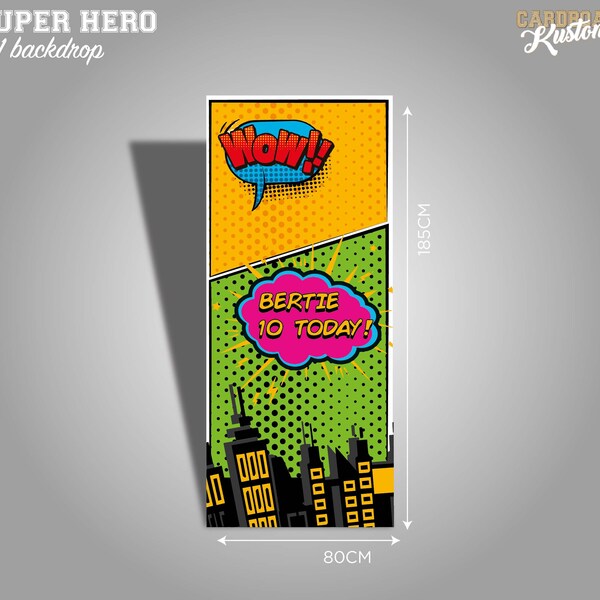 Superhero Backdrop - Etsy UK