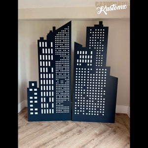 Super Hero Cardboard Skyline Backdrop Duo: Party Photo Decor - Etsy UK