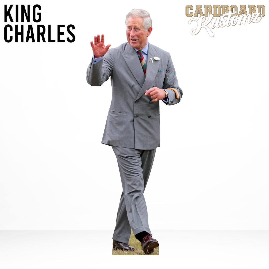 King Charles Cardboard Cut Out, Kings Coronation, Royal Family Cut Out ...