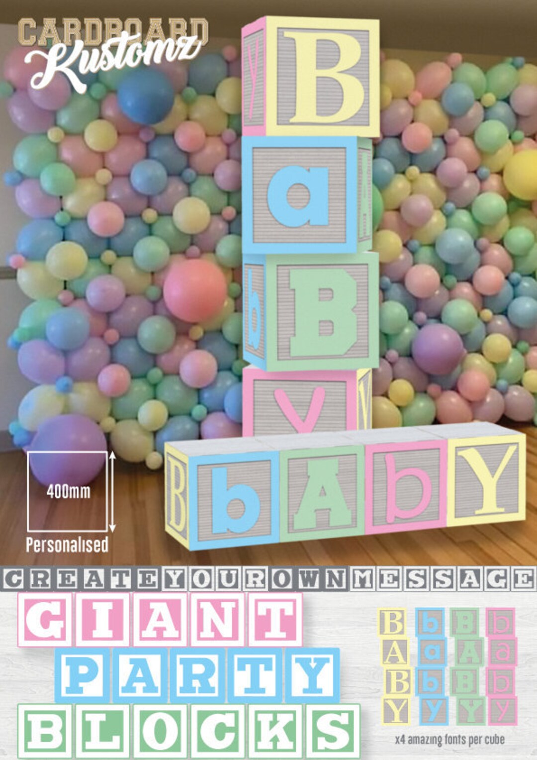 Giant Baby Blocks - Etsy UK