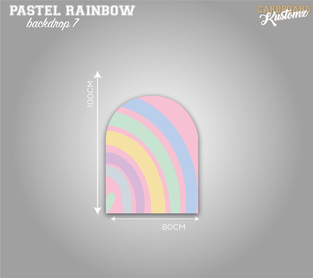 Custom Pastel Rainbow Photo Backdrop: Party Decor - Etsy