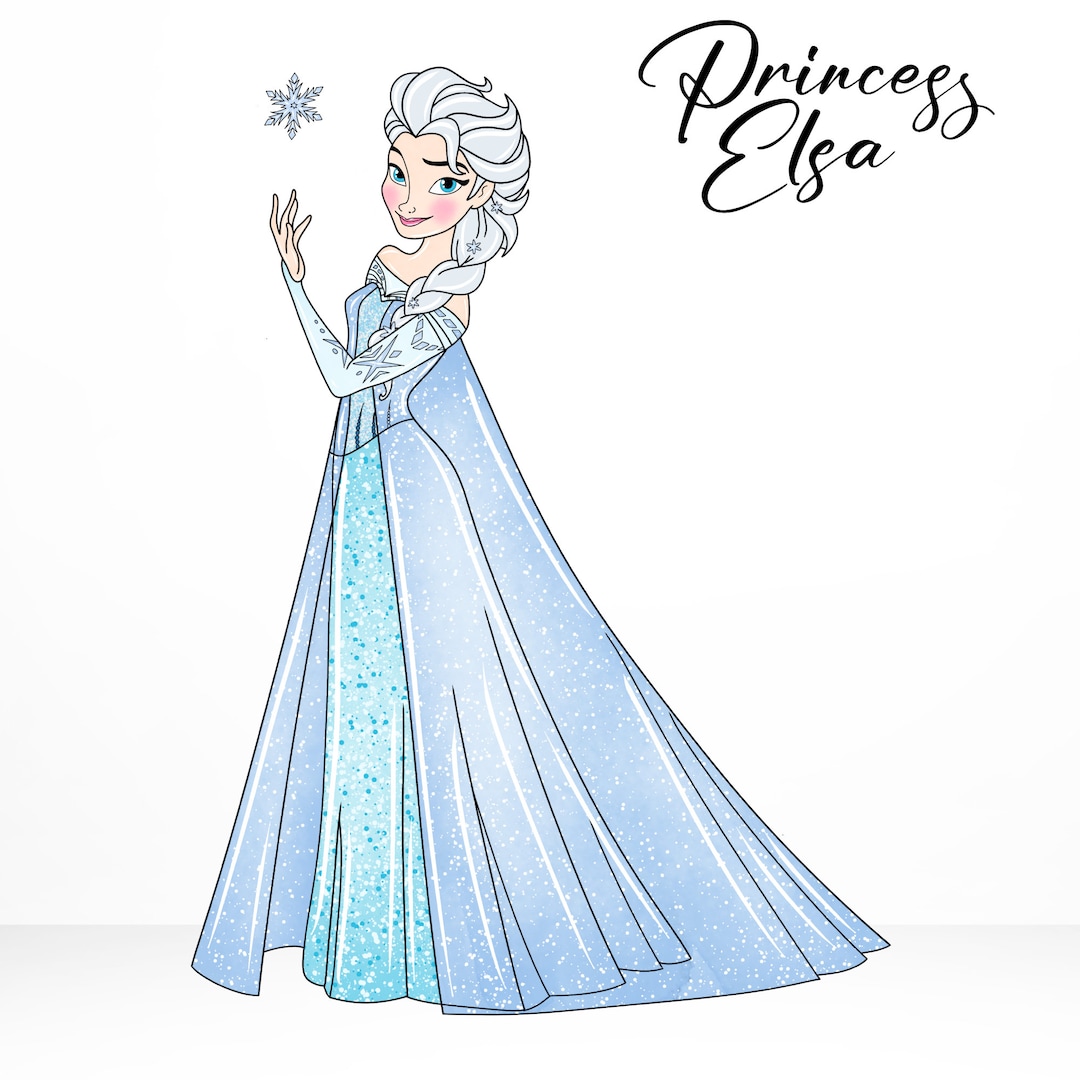 Princess Elsa Cardboard Cut Out, Frozen, Kids Party Decor - Etsy