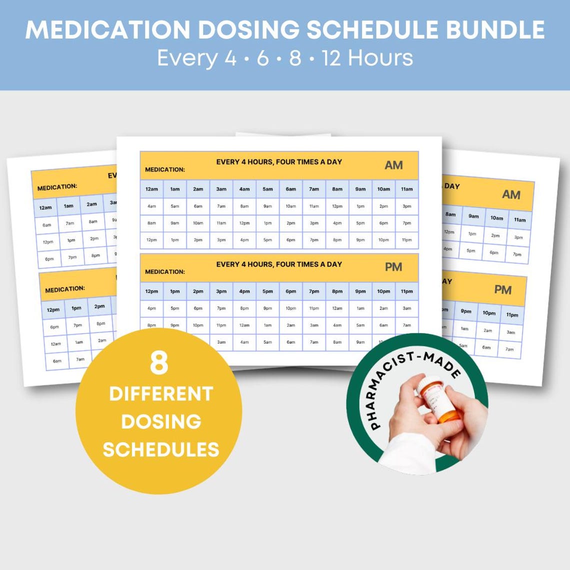 Medication Schedule Template Printable Medicine Timing Chart Medication ...