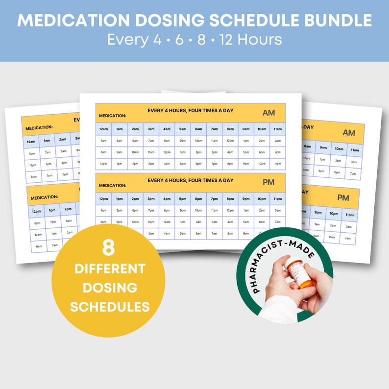 Medication Schedule Template Printable Medicine Timing Chart Medication ...