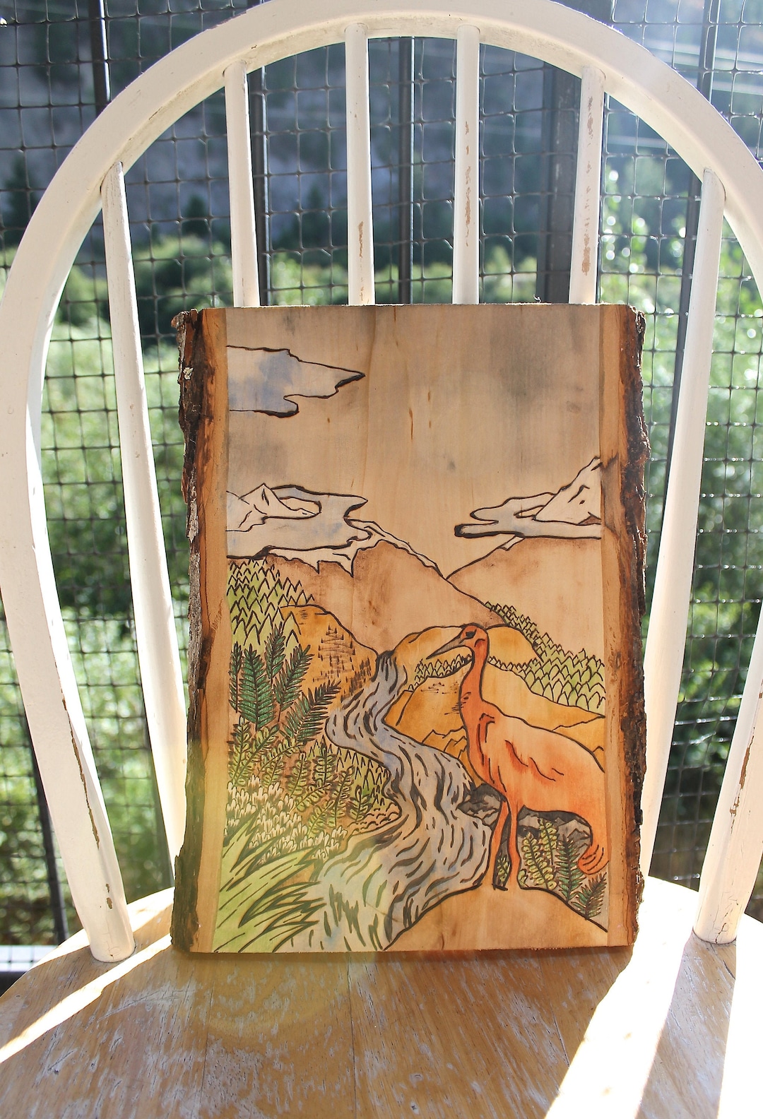 Hand-painted Wood Block - Etsy