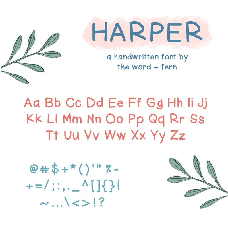 Handwritten Font: harper - Etsy