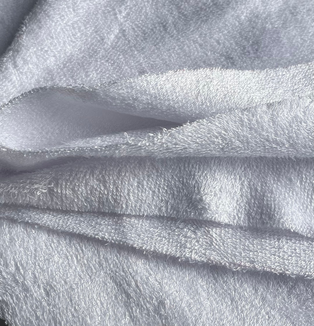 Bamboo Towelling Fabric, White Towelling, Next Day Dispatch - Etsy