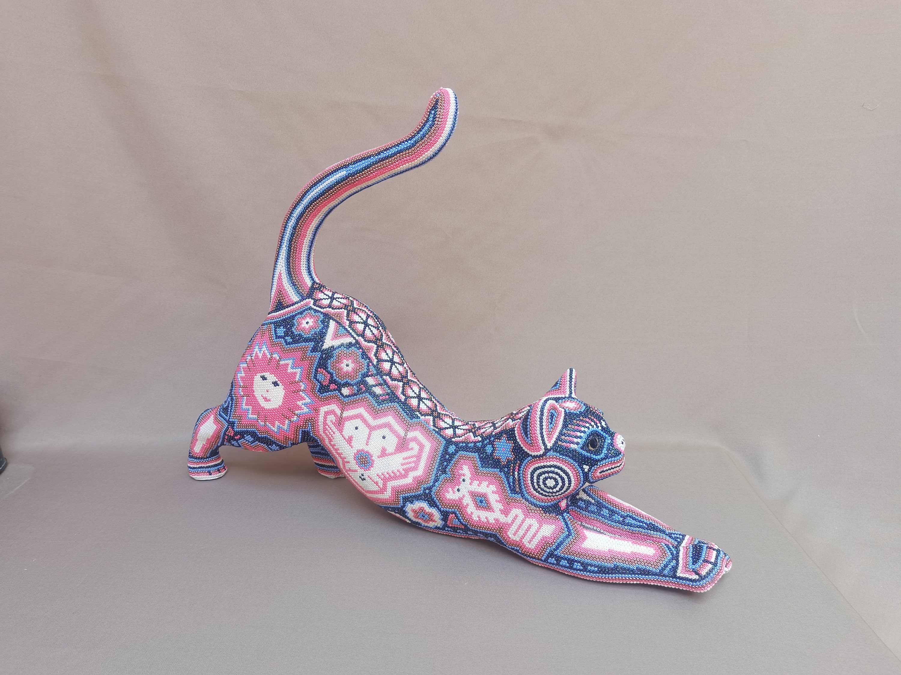 Huichol Art: "radiant Cat" - Etsy