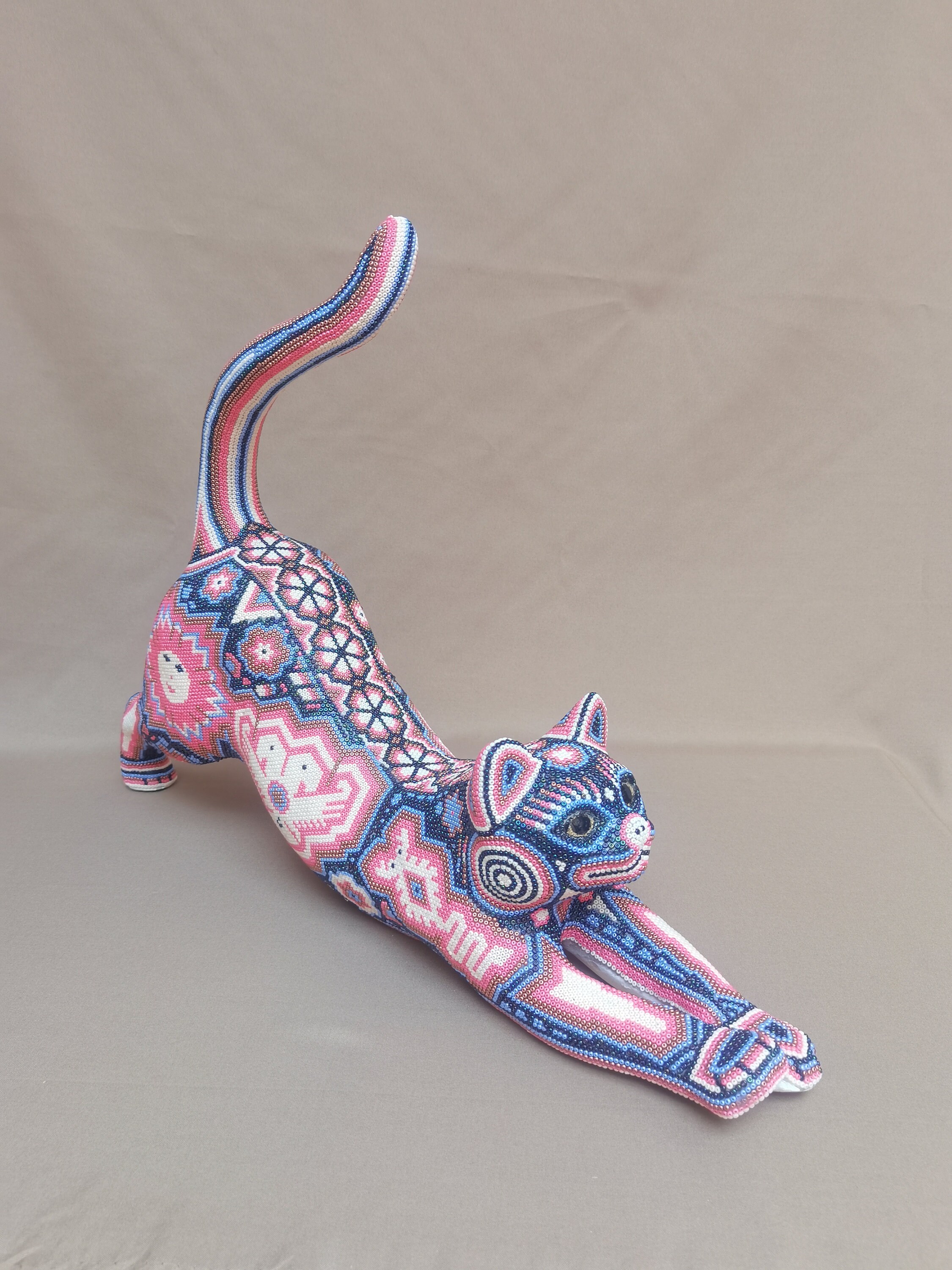 Huichol Art: "radiant Cat" - Etsy