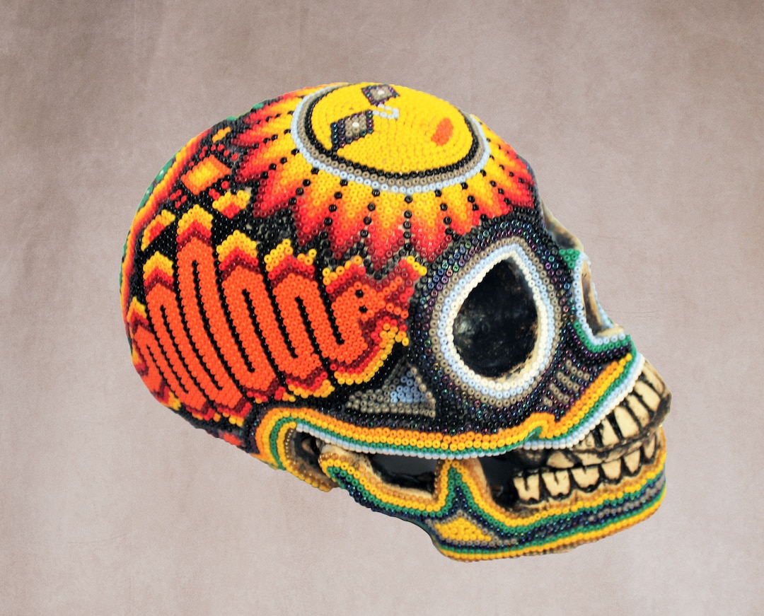 SNAKE SKULL FIGURINE | Skull Sculpture | Bead Skull Art | Resin Beads ...