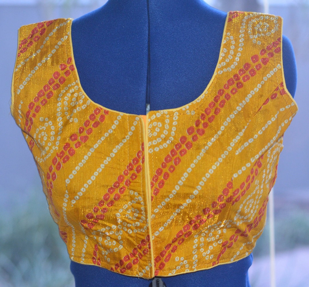 Bandhani Sari Blouse With Designer Look/lehenga Blouse (size 38) - Etsy