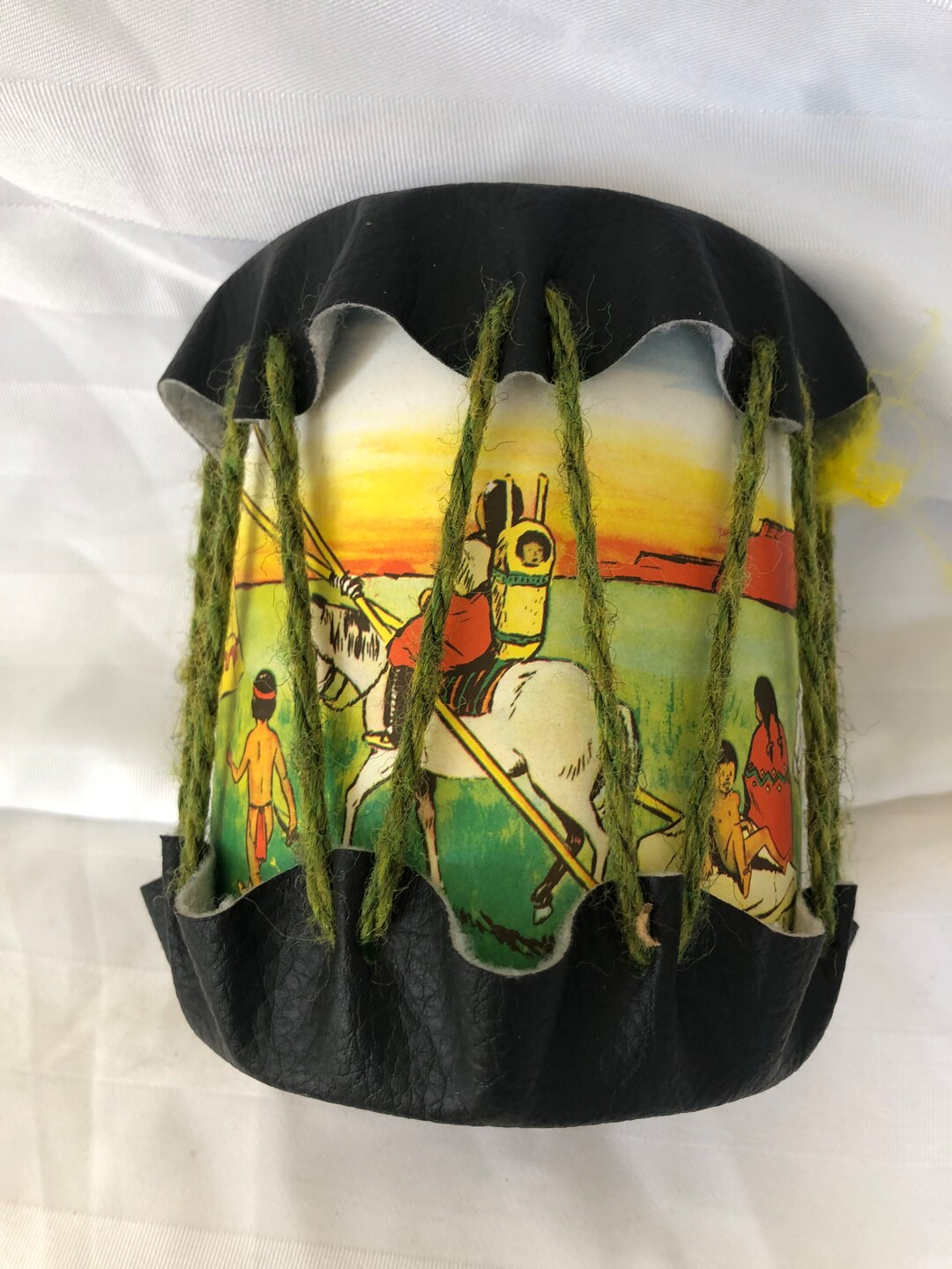 A Vintage 1960s Canada Souvenir a Fake Drum Depicting a Past Romantic ...