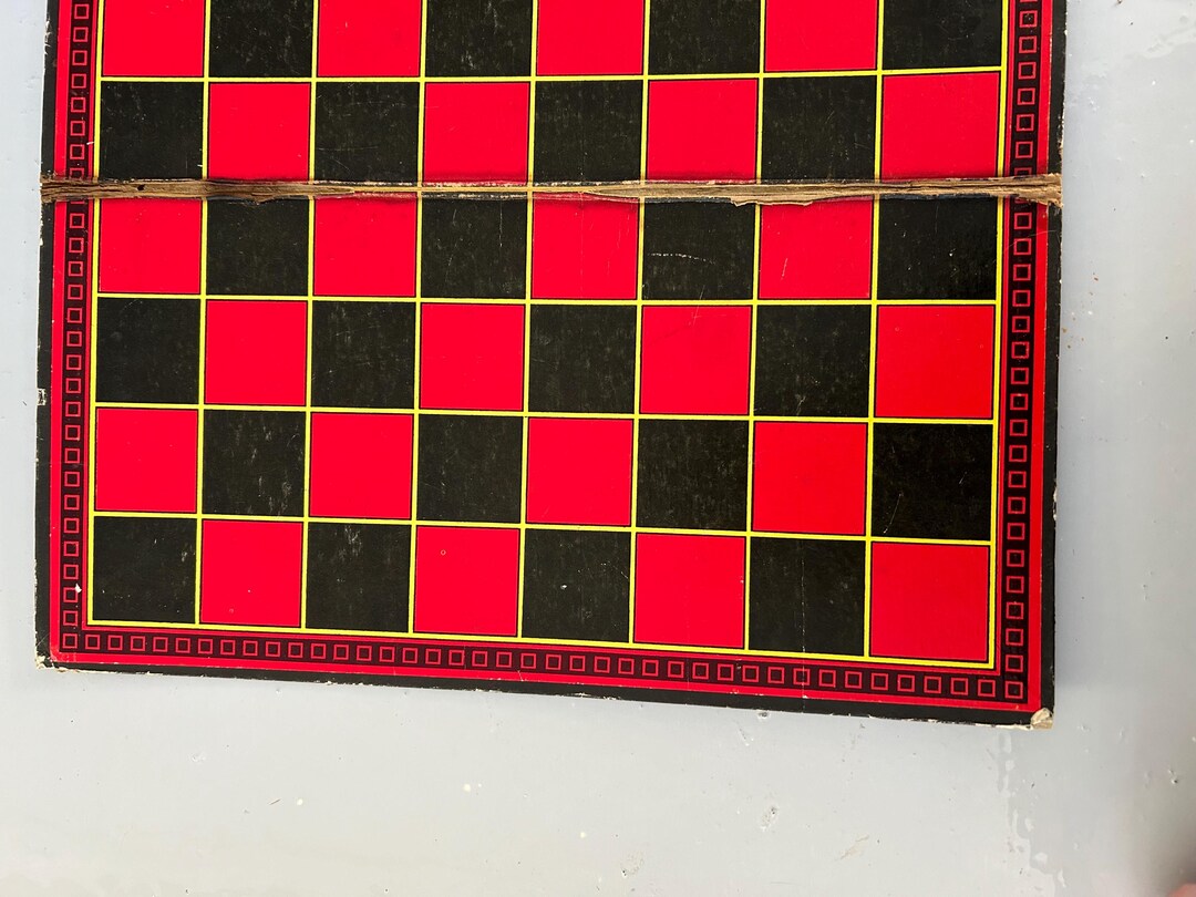 A Vintage C 1960s Game Board for Chess or Checkers in Vibrant Colours ...
