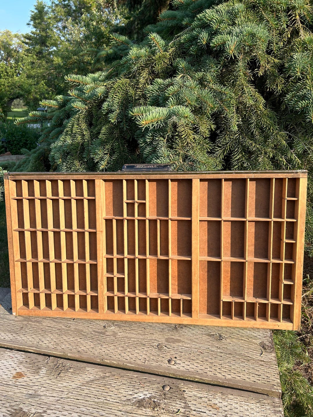 An Antique Printers Die Tray C. 1900 With Hamilton Impressed on the ...