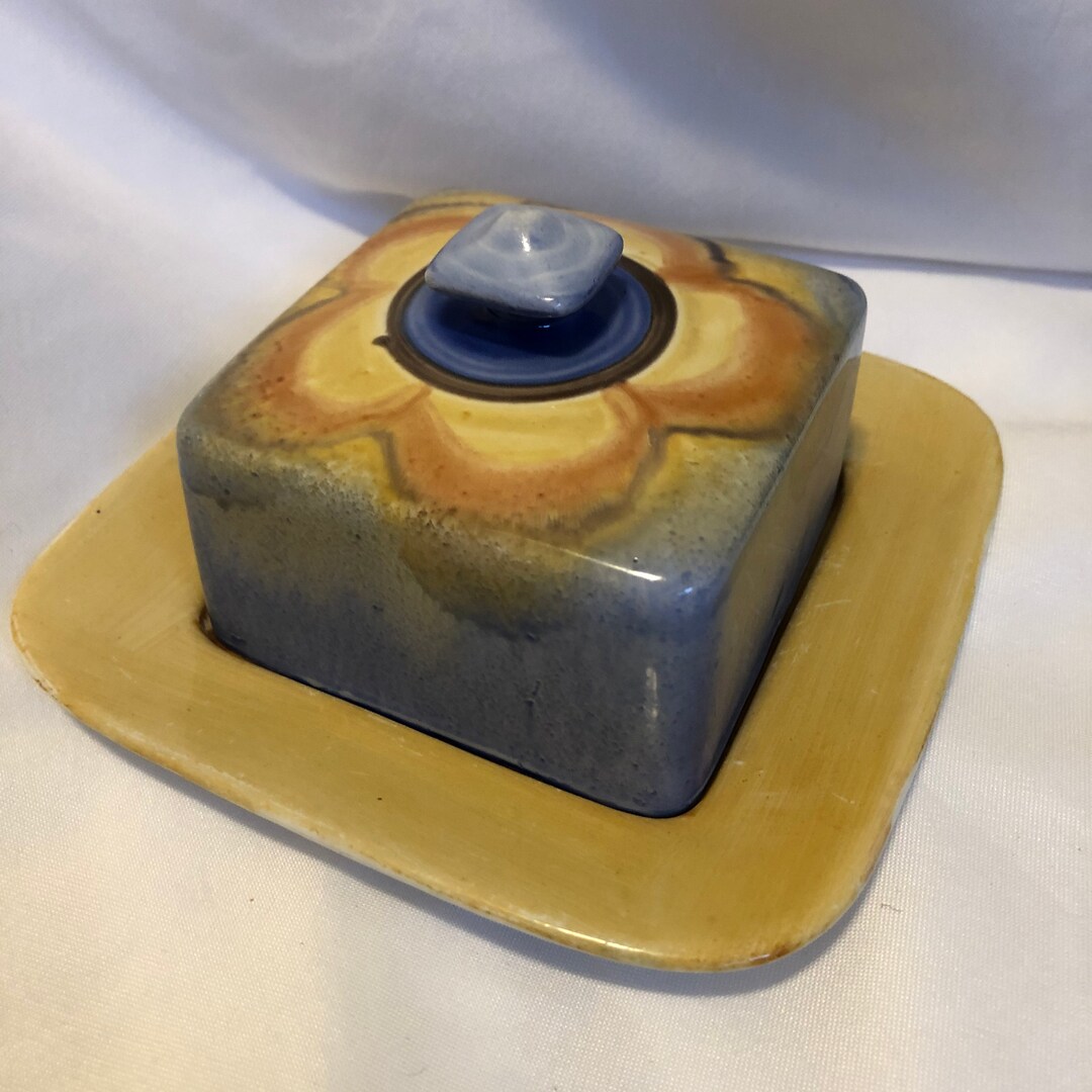 A Unique Vintage Shelley Very Much an Art Deco Covered Butter Dish C ...
