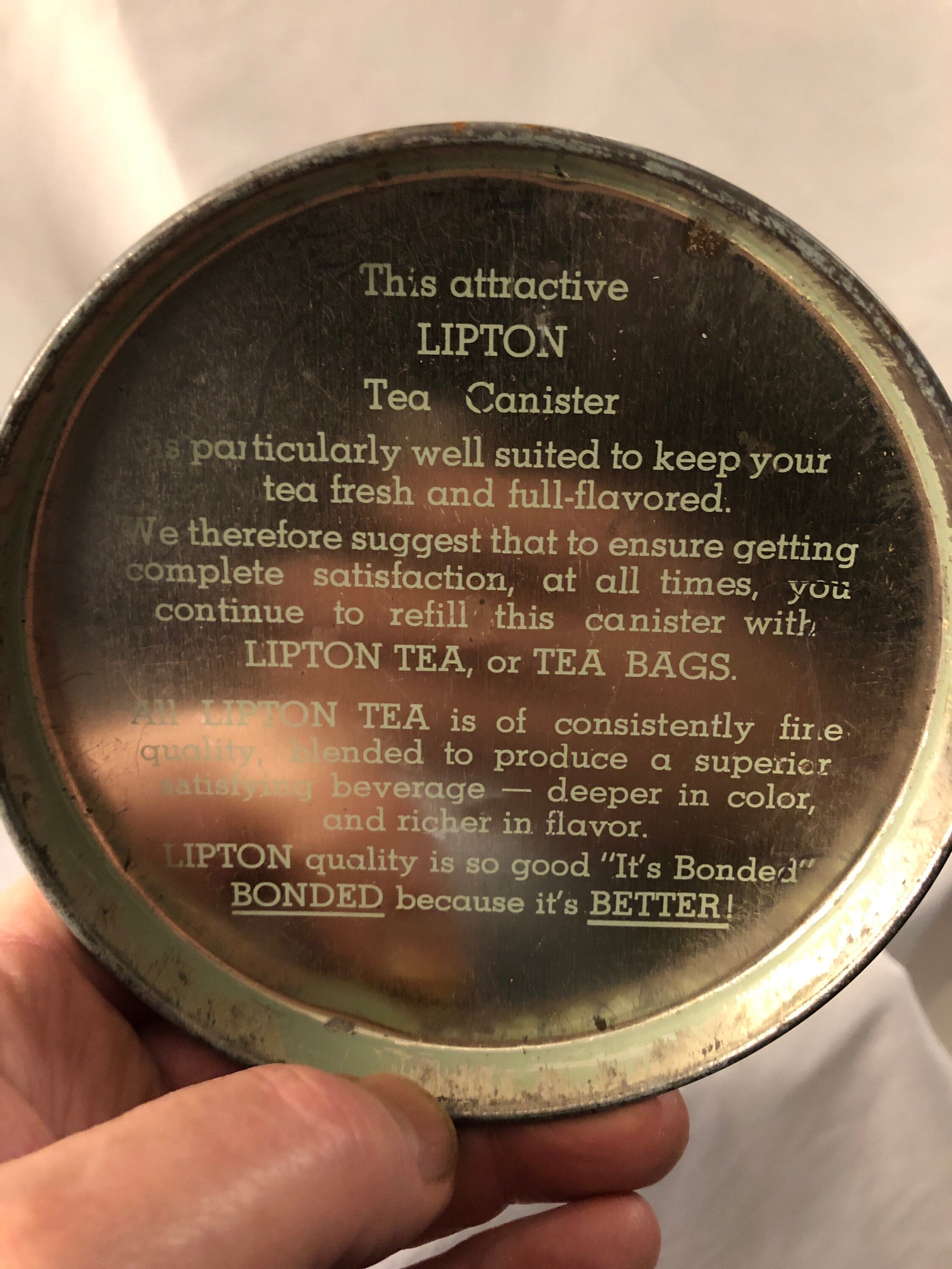 A Vintage Lipton Tea Canister C 1960s Preowned Lipton Tea a - Etsy Canada