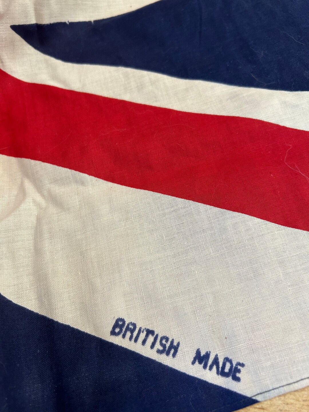 A Vintage British Union Jack With Brass Grommets and in a Heavy Tightly ...
