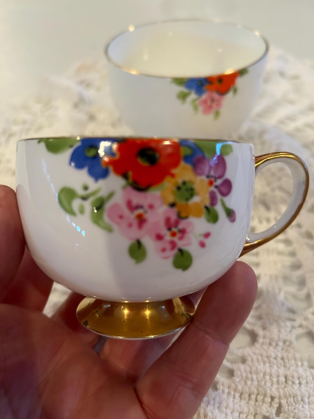 1930 Matching Art Deco Cup, Sugar Bowl, Milk by Carlton China All Hand ...