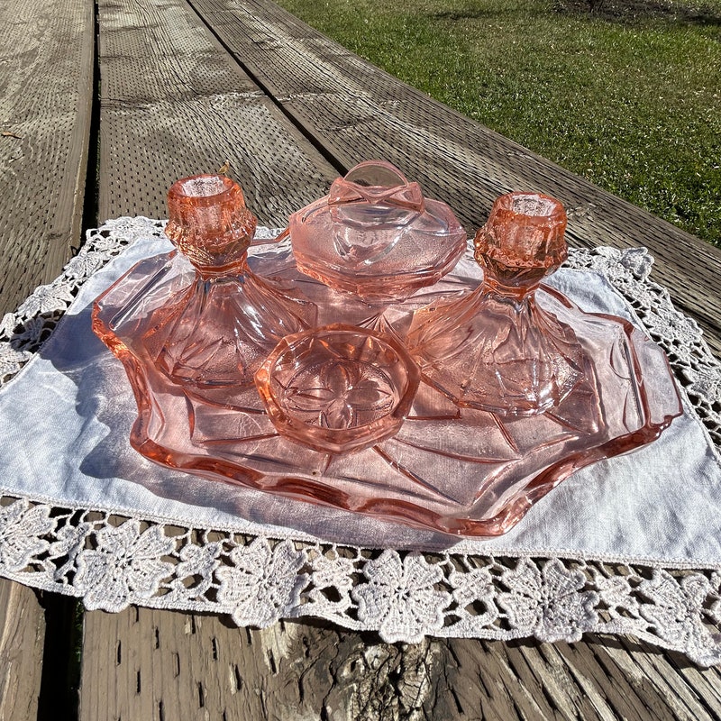 Glass Dresser Set - Etsy