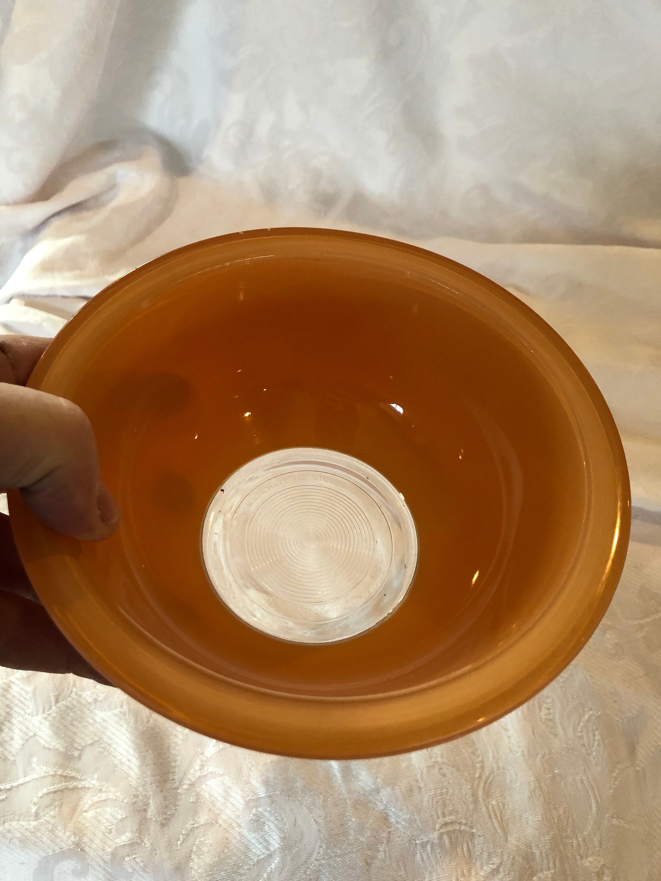 Bowls Kitchen & Dining Vintage 1 litre Peach Coloured Pyrex Corning ...