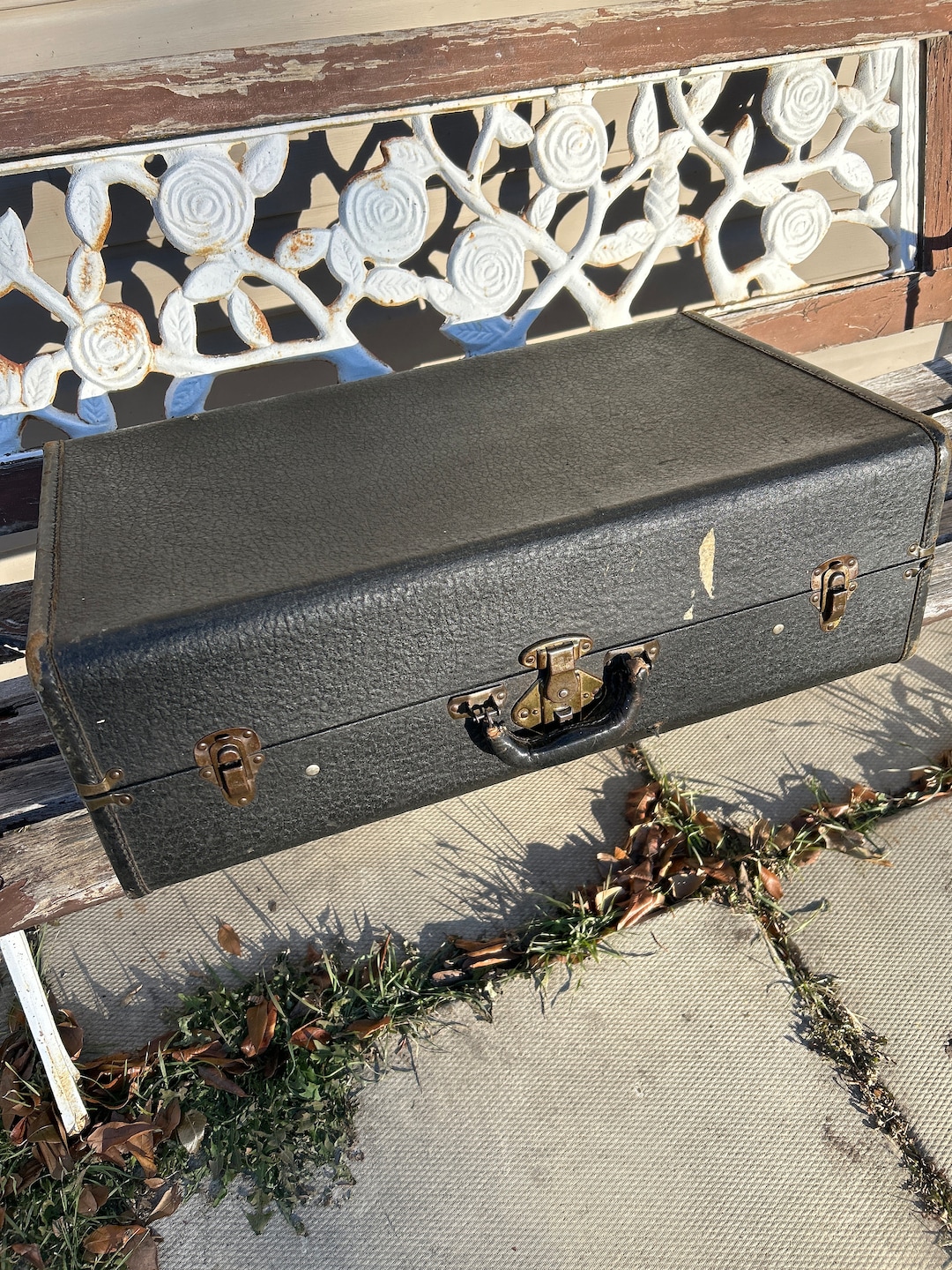 Vintage Canadian Christie Brothers Leather Suitcase Amherst Nova Scotia ...