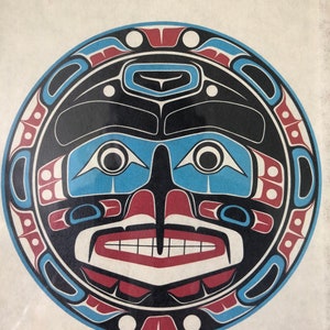 Stan Hunt Canadian Aboriginal Artist kwa Gulth Moon, Silk Screen Print ...