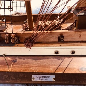 A Vintage Wooden Model of Clipper Siglo X1X C 1970 on Stand Preowned ...