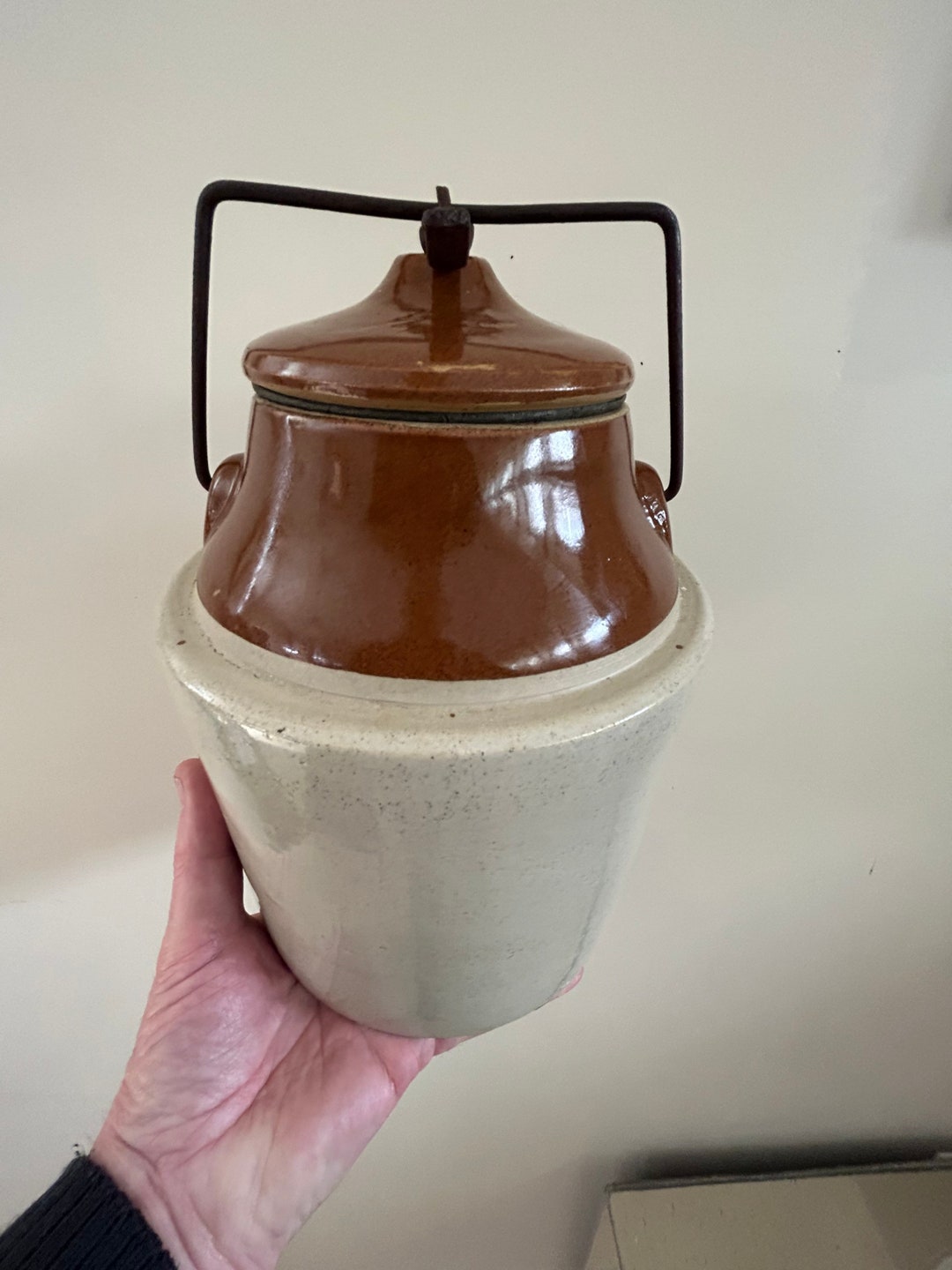 An Antique Stoneware Pickling Crock With a Salt Glaze Finish C - Etsy