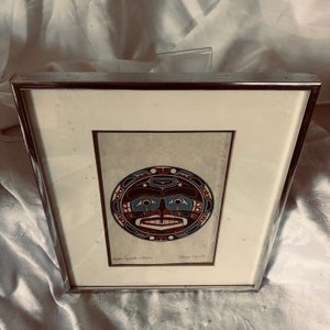 Stan Hunt Canadian Aboriginal Artist kwa Gulth Moon, Silk Screen Print ...