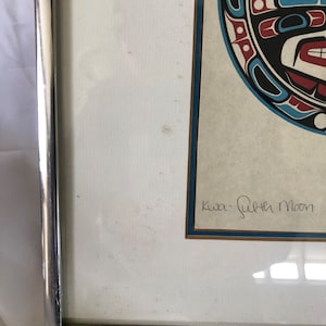 Stan Hunt Canadian Aboriginal Artist kwa Gulth Moon, Silk Screen Print ...