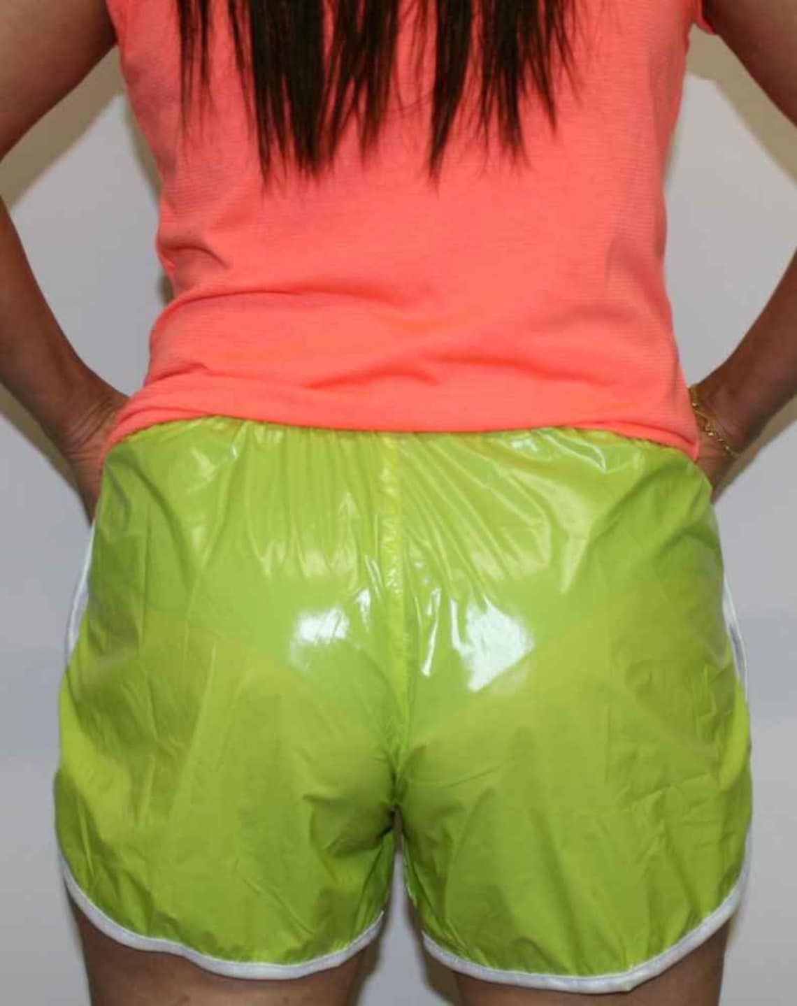 PVC Shorts Hot Pants grün glänzend | Etsy