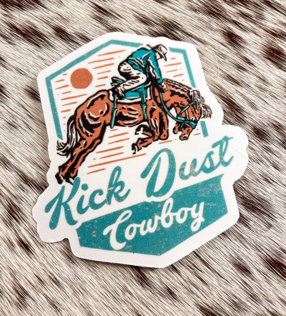 Kick Dust Cowboy Sticker - Etsy