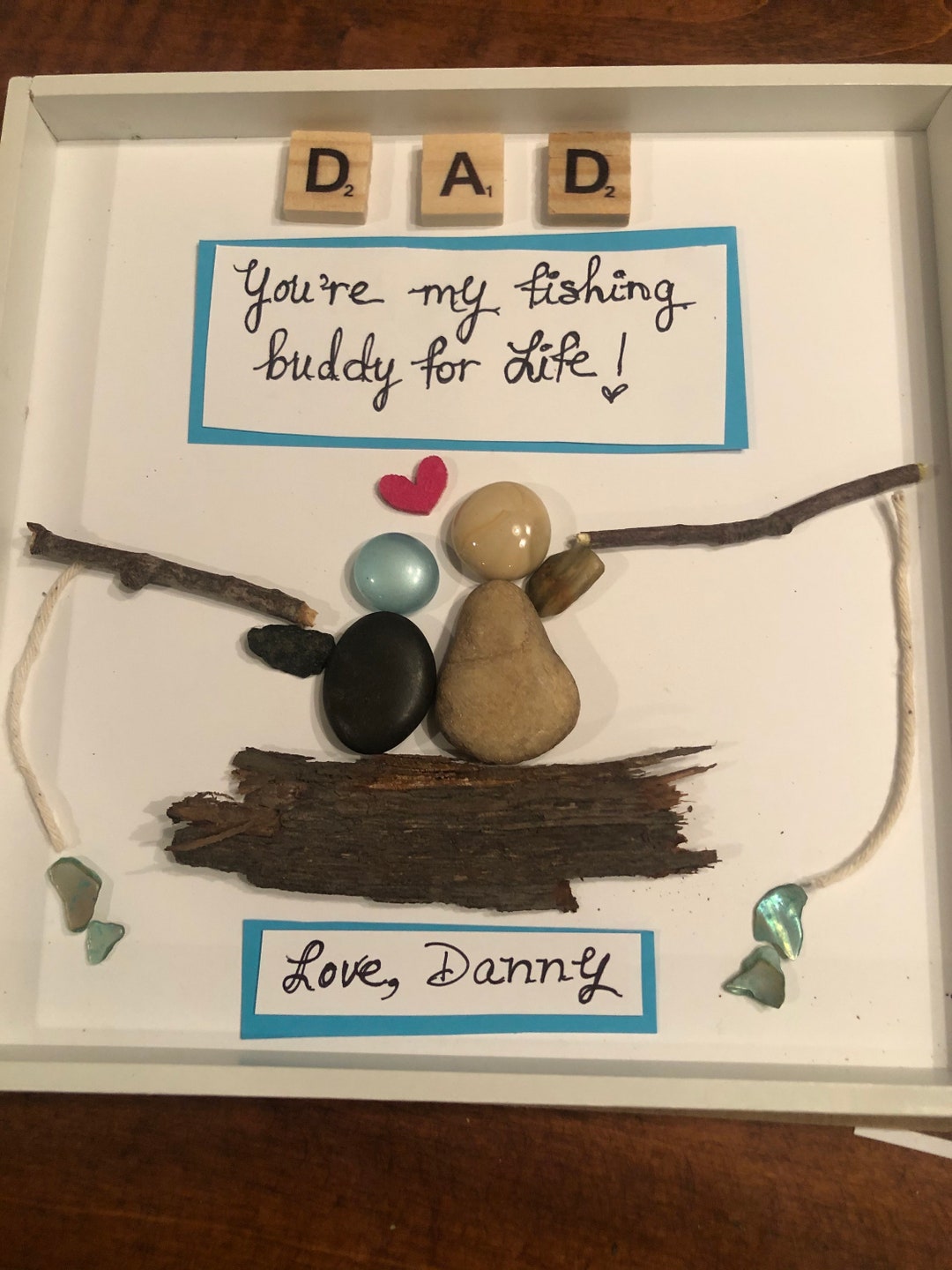 Father’s Day Pebble Art /daddy/poppop/grandpa/dad Pebble Art Family ...