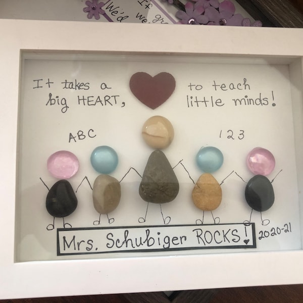 Teacher Pebble Art - Etsy