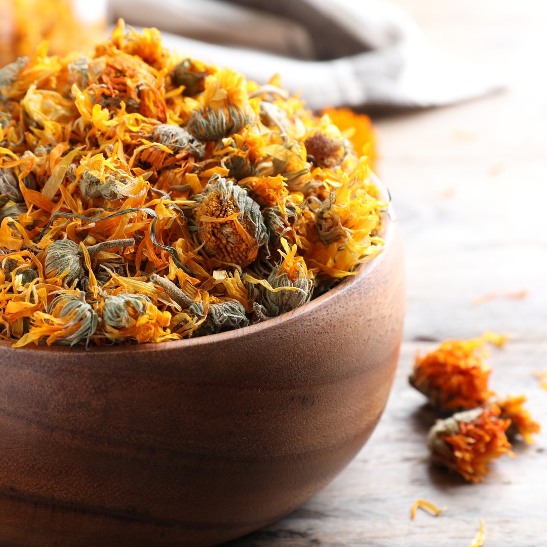 Dried Calendula, Whole: Edible Flower 1lb Bulk Tea | Calendula ...