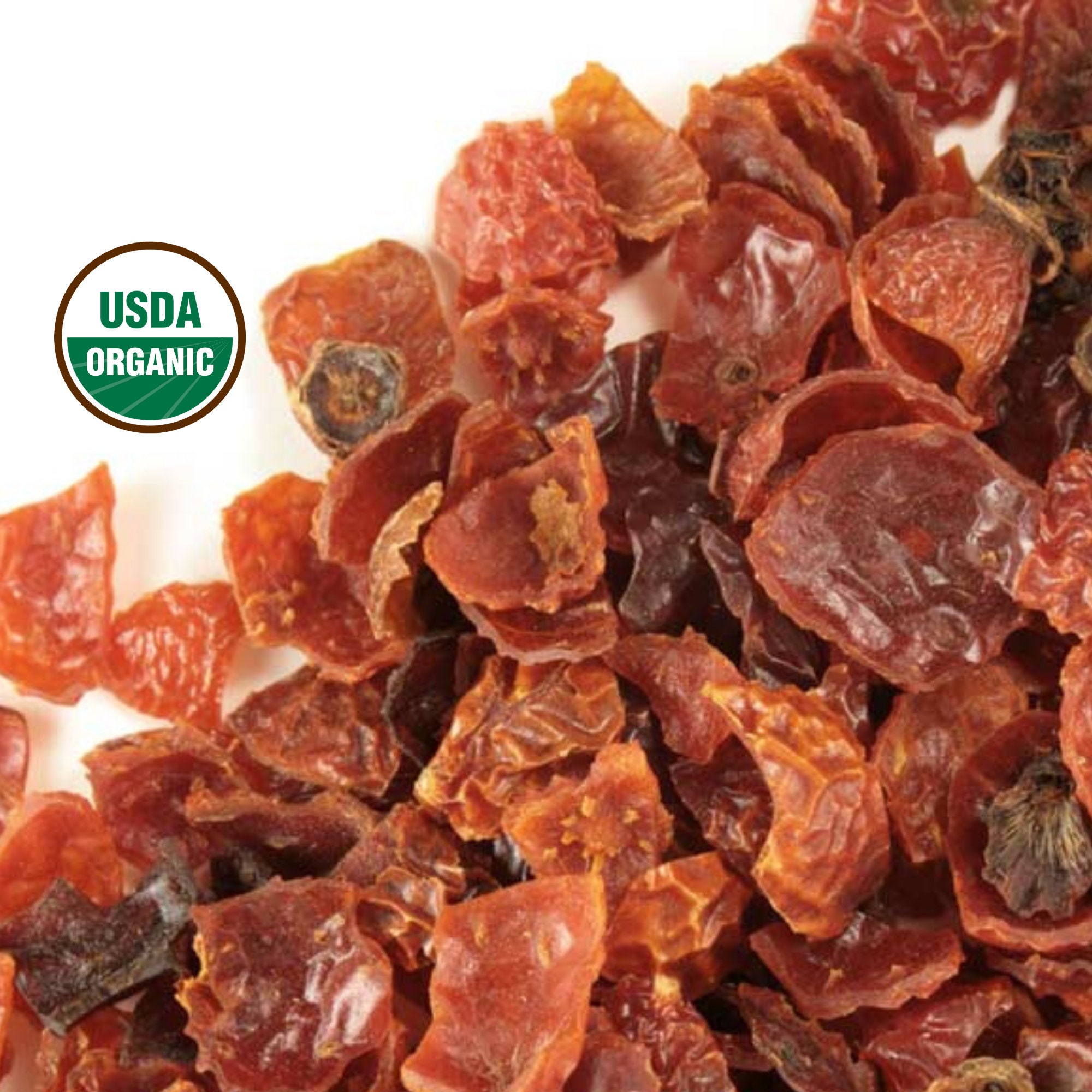 Rosehips, Seedless, Organic 1lb Cut | Dry Rose Hips | Rosa Canina