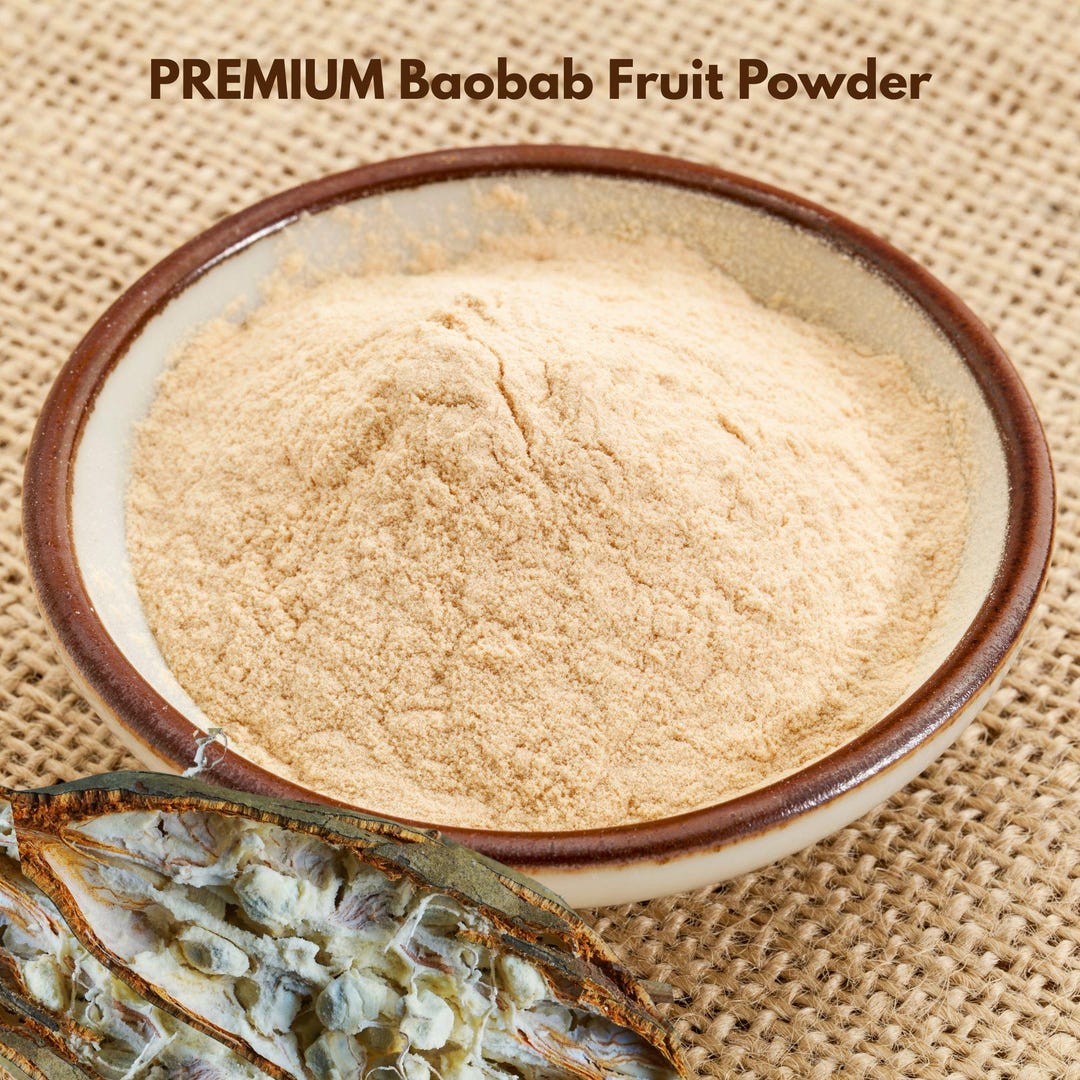 African Baobab Fruit Powder, RAW 1lb: Natural Vitamin C | No Additives ...