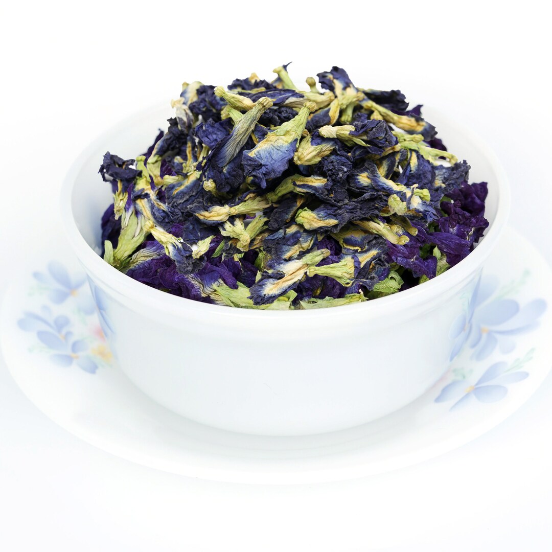 Dried Butterfly Pea Flowers: Natural Blue Tea & Food Colorant ...