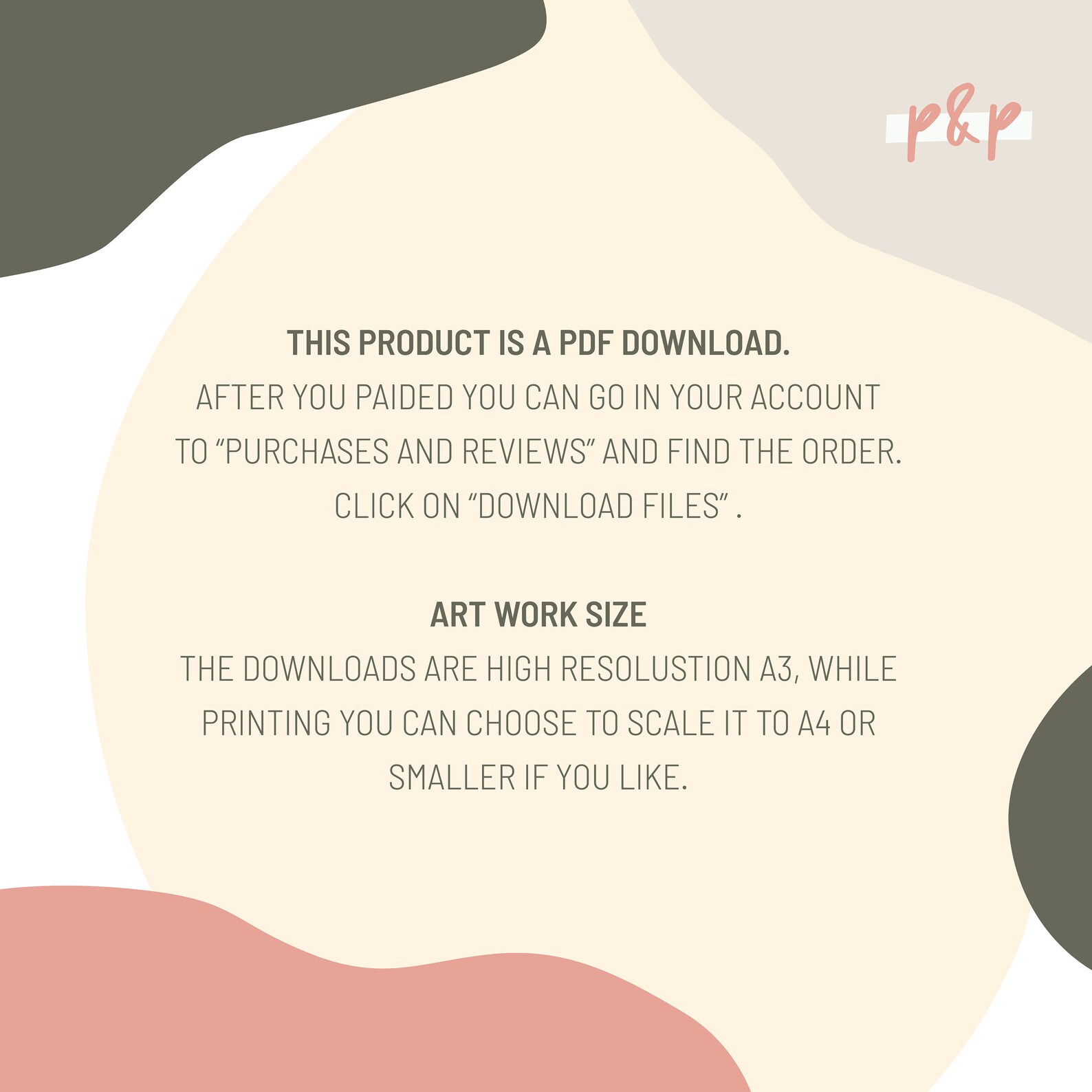 Printable A3 Poster Line Drawing of a Leaf on a Grey Square Download ...