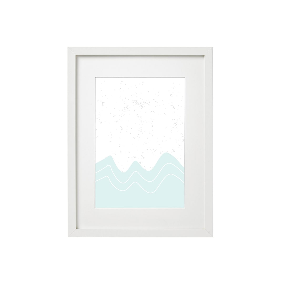 Printable A3 Poster Blue Waves, White Sky Download, Print and Frame It High Res A3 Resizable to ...
