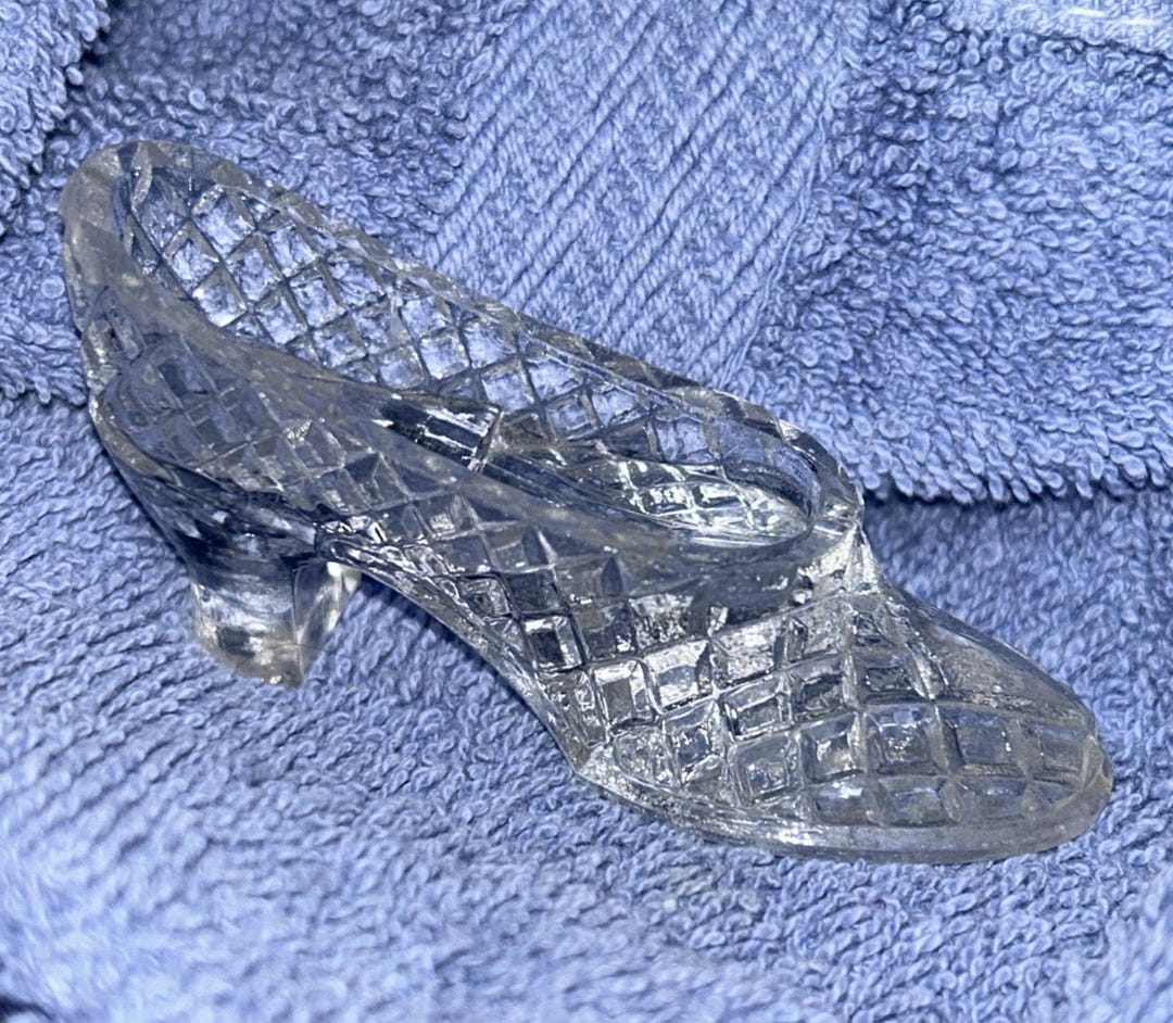 Vintage Glass High Heel 3 Inches Long Trinket - Etsy